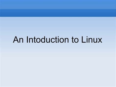 Linux Basic Commands Ppt