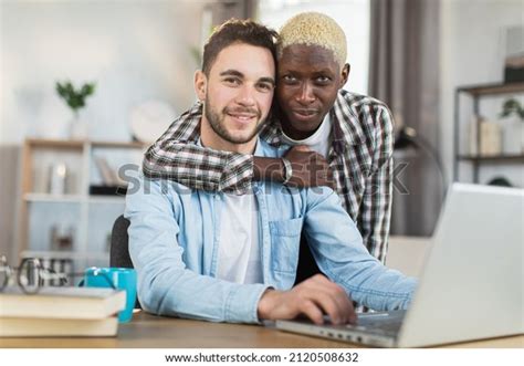 Multi Ethnic Same Sex Couple Casual Stock Photo Shutterstock