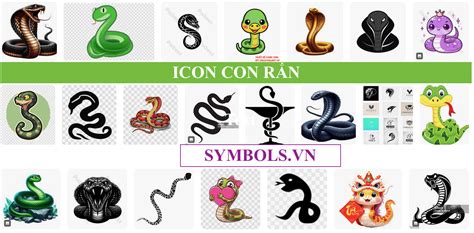 Icon Con Rắn Tết 2026 Emoji Kí Tự Tuổi Tỵ Dễ Thương