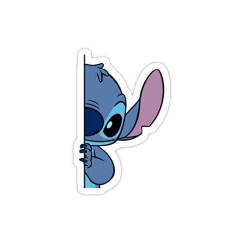Stitch Looking Around The Corner Sticker For Sale By Elibezalel