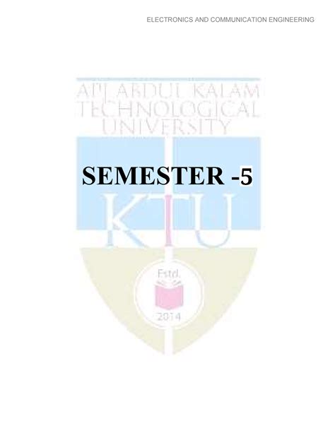 Ktu 2015 Ece Syllabus Sem 5 6 Semester Electronics And Communication Engineering 5 Course