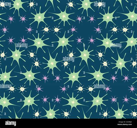 Beautiful Repeat Pattern Illustration With Fireworks Great For