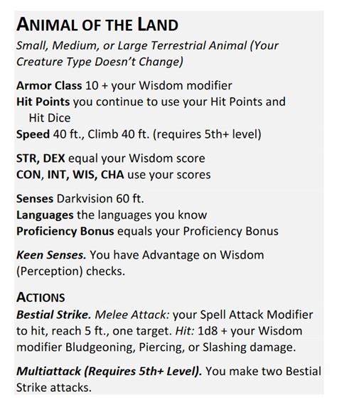 one dandd s new druid rules take the wild out of wild shape bell of