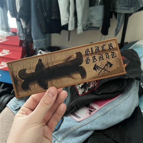 Black Braid Strip Patch Pull The Plug Patches Depop