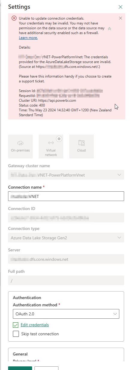 Solved Cant Access Adls Via Vnet Microsoft Fabric Community