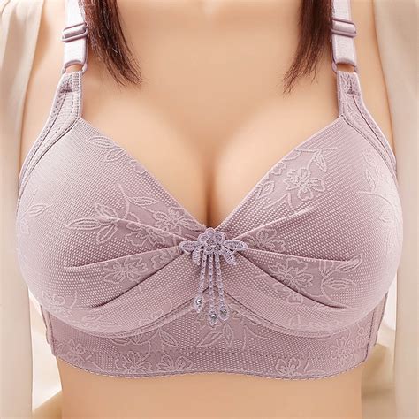 Patlollav Womans Bras Gathered Together Plus Size Daily Bra Underwear