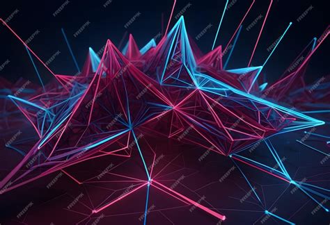 Abstract Digital Connection Dots And Lines Premium Ai Generated Image