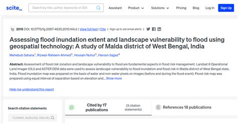 Assessing Flood Inundation Extent And Landscape Vulnerability To Flood Using Geospatial
