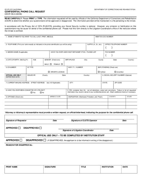Fillable Online Cdcr 106 A Formfill Out And Use This Pdf Fax Email Print Pdffiller