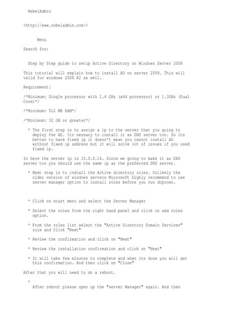 pdf step by step guide to setup active directory on windows server 2008 rebeladmin dokumen