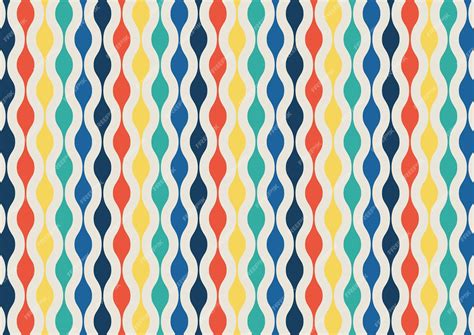 Premium Vector Colorful Line Wave Seamless Pattern Background Design