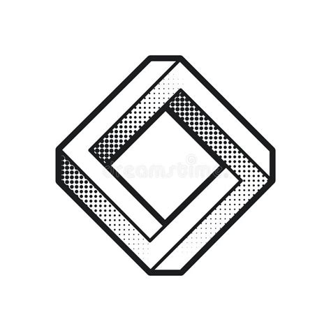 Impossible Shape Optical Illusion Web Design Element Stock Vector Illustration Of Icon