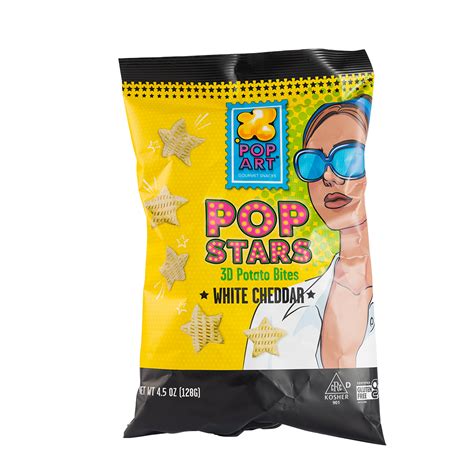 Pop Art Pop Stars White Cheddar Potato Bites 128g Healthy Options