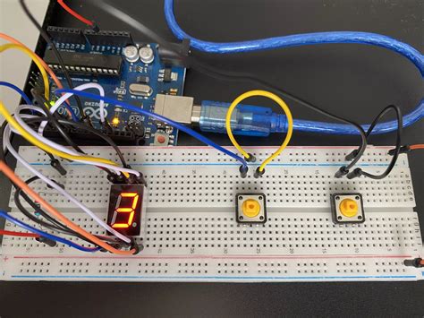 Fritzing Project 7 Segment Counter Reset Button