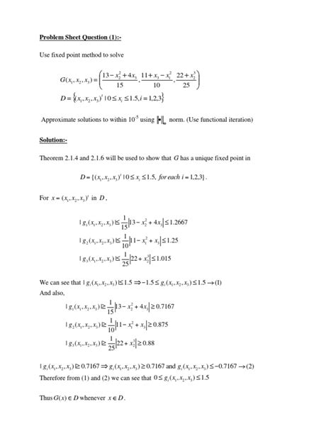Fixed Point Method Pdf