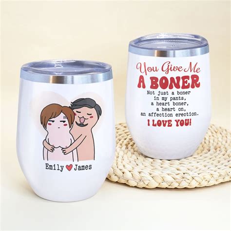 You Give Me A Boner Personalized Couple Mug T For Couple Goduckee