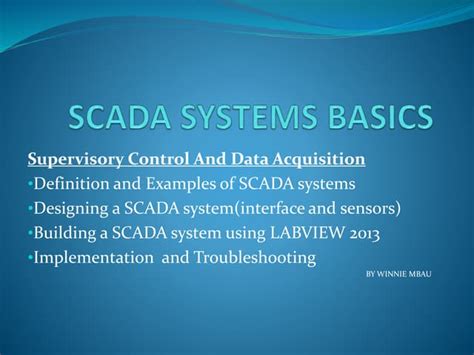 Introduction To Scada Pptx