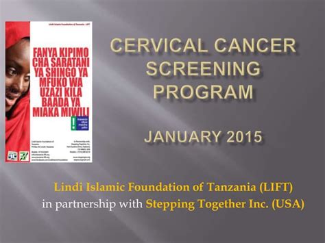 Cervical Cancer Screening Program Pptx