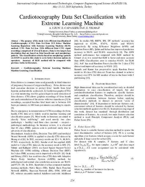 Pdf Cardiotocography Data Set Classification With Extreme Learning