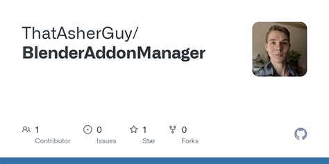 GitHub ThatAsherGuy BlenderAddonManager