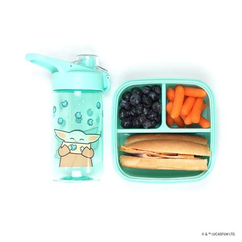 Yoobi Grogu Mealtime Set Water Bottle And Bento Box With Ice Pack