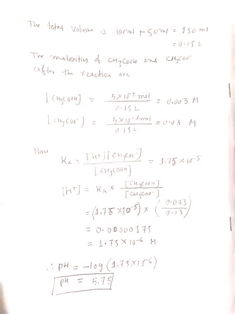Solved Calculate The Ph Of The Solution After Adding The Following M Course Hero