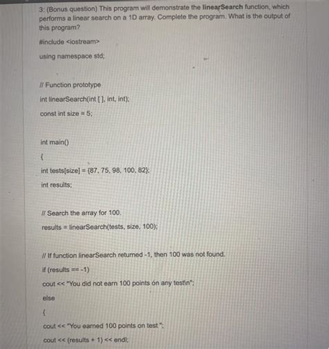 Solved 3 Bonus Question This Program Will Demonstrate The