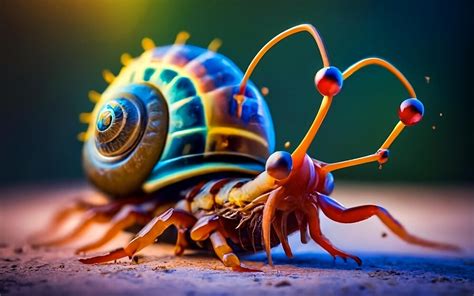 Premium Ai Image Free Photo Of Centipede With A Snail Shell 3d Render