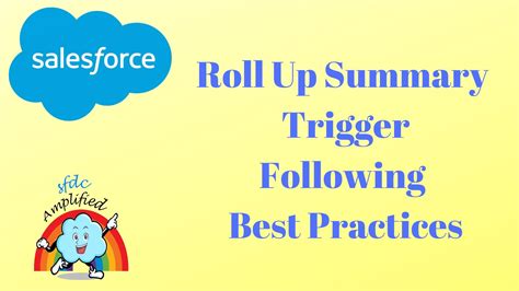 Roll Up Summary Trigger Following Best Practices Sfdcamplified Ebooks
