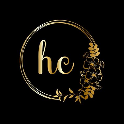 Premium Vector Hc Initial Logo Wedding Handwriting Logo Vector Template