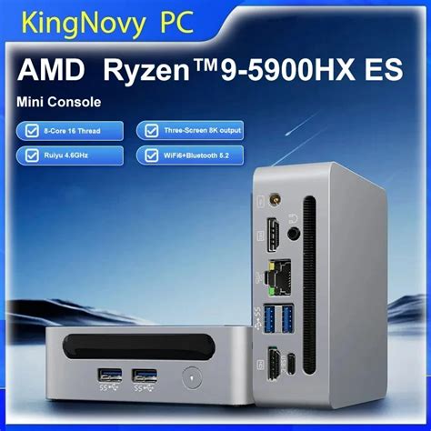 Topton Cheap Mini PC AMD Ryzen 9 5900HX ES Windows 11 Pro Mini PC Gamer DDR4 3200MHz NVMe SSD
