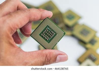 Hand Holding Cpu Processor On Computer Stock Photo Shutterstock