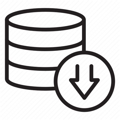 Database Storage Server Hosting File Data Download Icon