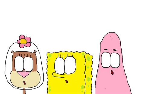 Spongebob Patrick And Sandy Without Pupils By Connergarczynski2003 On Deviantart