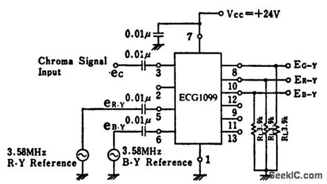 Color Tv Chroma Demodulator With Direct Output Electrical Equipment Circuit Circuit Diagram