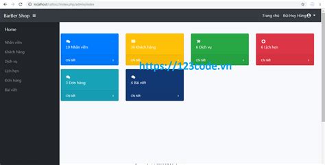 Source Code Website đặt Lịch Cắt Tóc Online Php Codeigniter Có Báo Cáo