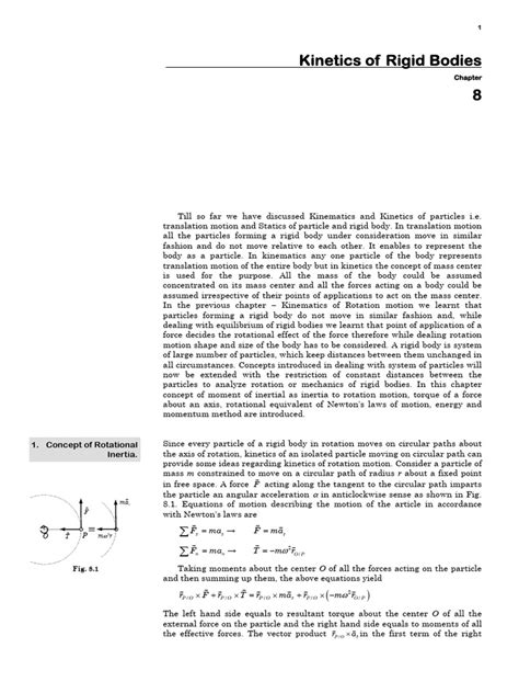 kinetics of rotation pdf rotation around a fixed axis force