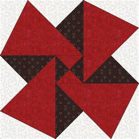Digital Pdf Quilt Block Pattern Pinwheel Quilt Block Pattern Modern