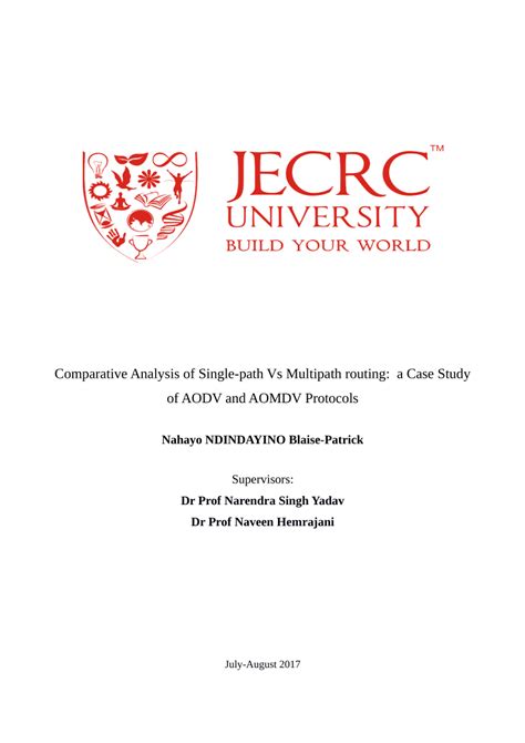 Pdf Comparative Analysis Of Single Path Vs Multipath Routing A Case