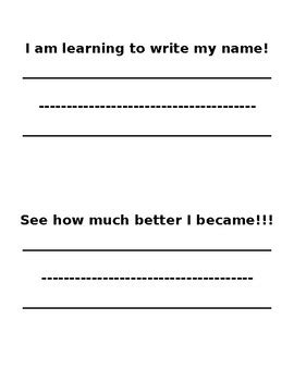 I Can Write My Name Sheet By Miss New Masters TPT