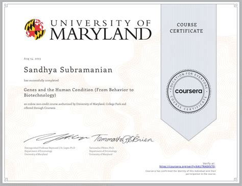 Sandhya Subramanian On Linkedin Genetics Geneticengineering Cancer Coursera Certification
