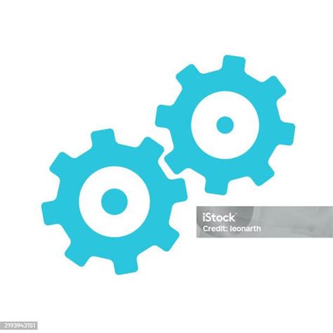 상호 작용 기어 흰색 배경에 간단한 기계적 조화 파란색 아이콘 세트 개발에 대한 스톡 벡터 아트 및 기타 이미지 개발 개선 공학 Istock