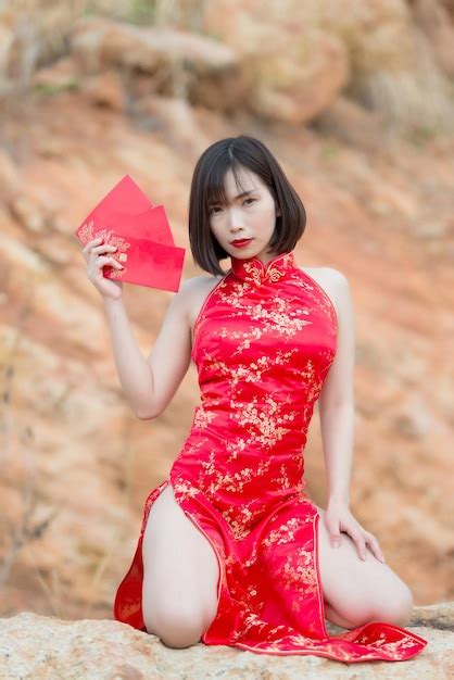 Premium Photo Portrait Of Beautiful Asian Sexy Woman In Cheongsam Dressthailand Peoplehappy