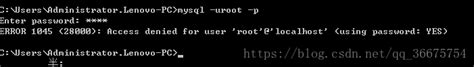【转载】在mysql登录时出现access Denied For User Rootlocalhost Using