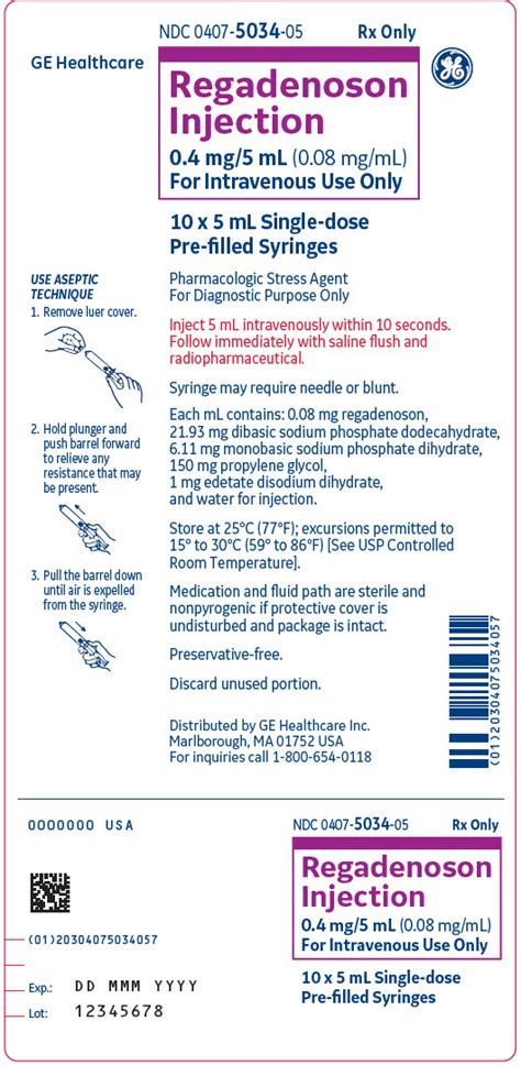 Regadenoson Ge Healthcare Fda Package Insert