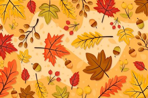 Premium Vector Vector Autumn Fall Background Vector Autumn Fall