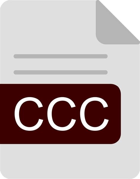 Ccc File Format Flat Icon 43303972 Vector Art At Vecteezy