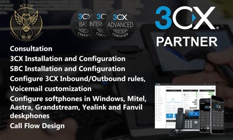 install and configure 3cx voip pbx system for you including ip phone