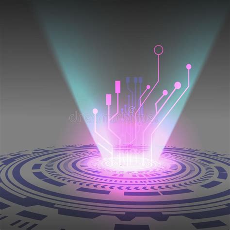 Abstract Futuristic Dots Circuit Board Illustration Concept Of High Computer Digital Technology
