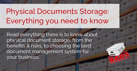Physical Document Storage Everything You Need To Know Rads Document Storage